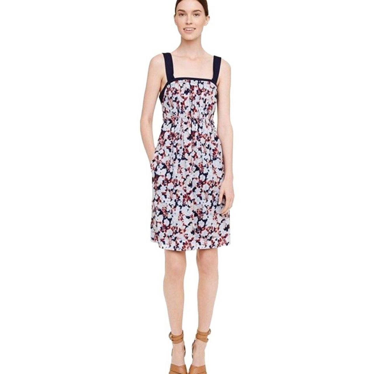 Club Monaco Blue Enisen Short Casual Dress with... - Depop