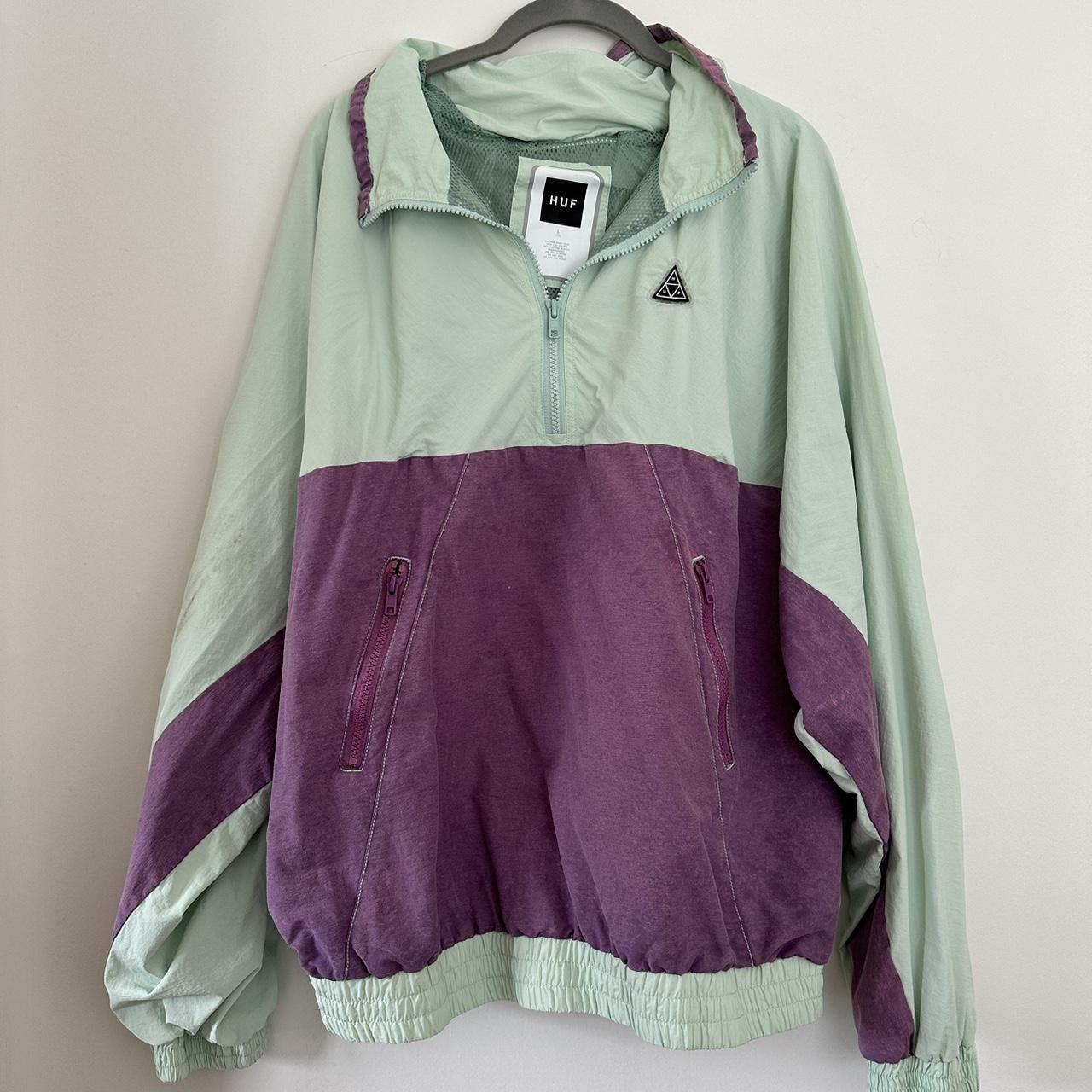 HUF pullover rain jacket Size Large Excellent... - Depop