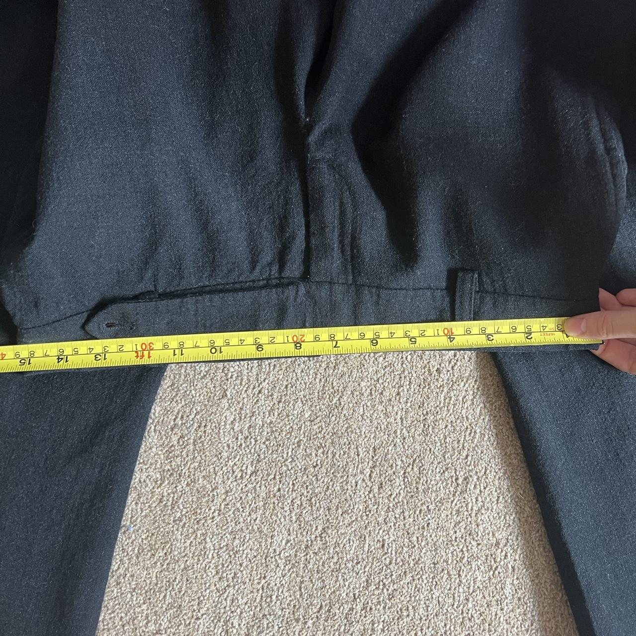 Low rise office siren wide leg trousers black wool... | Depop