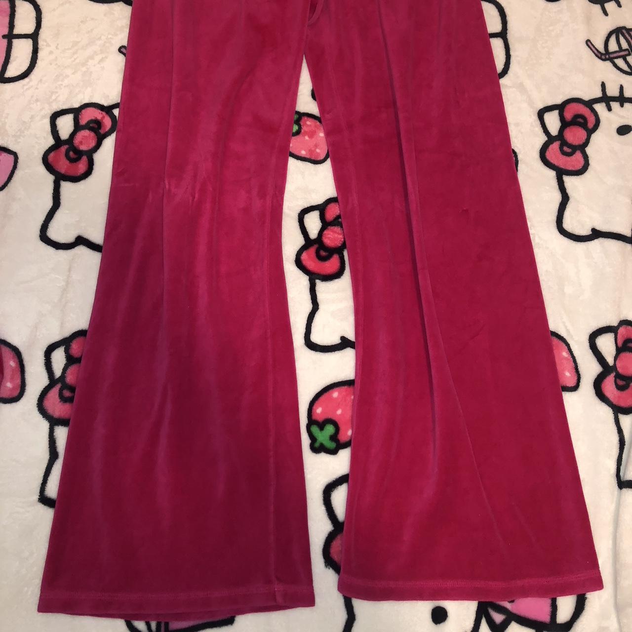Hot pink authentic Juicy Couture velour tracksuit... - Depop