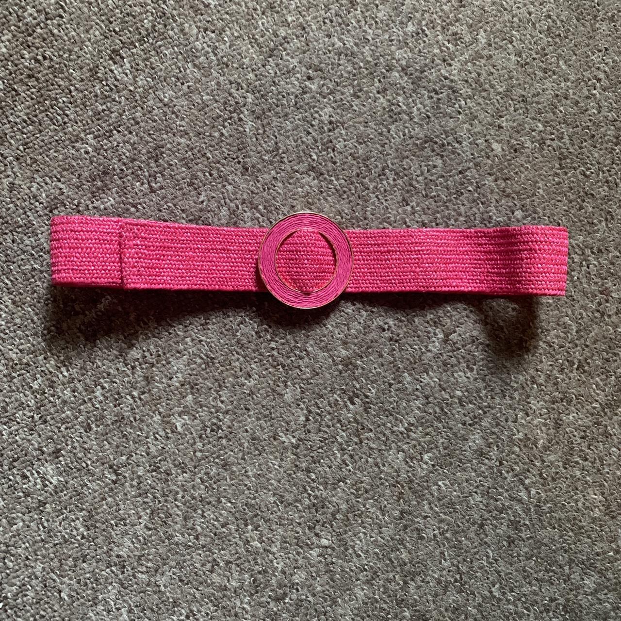Pink adjustable elastic belt by Shein Never... - Depop