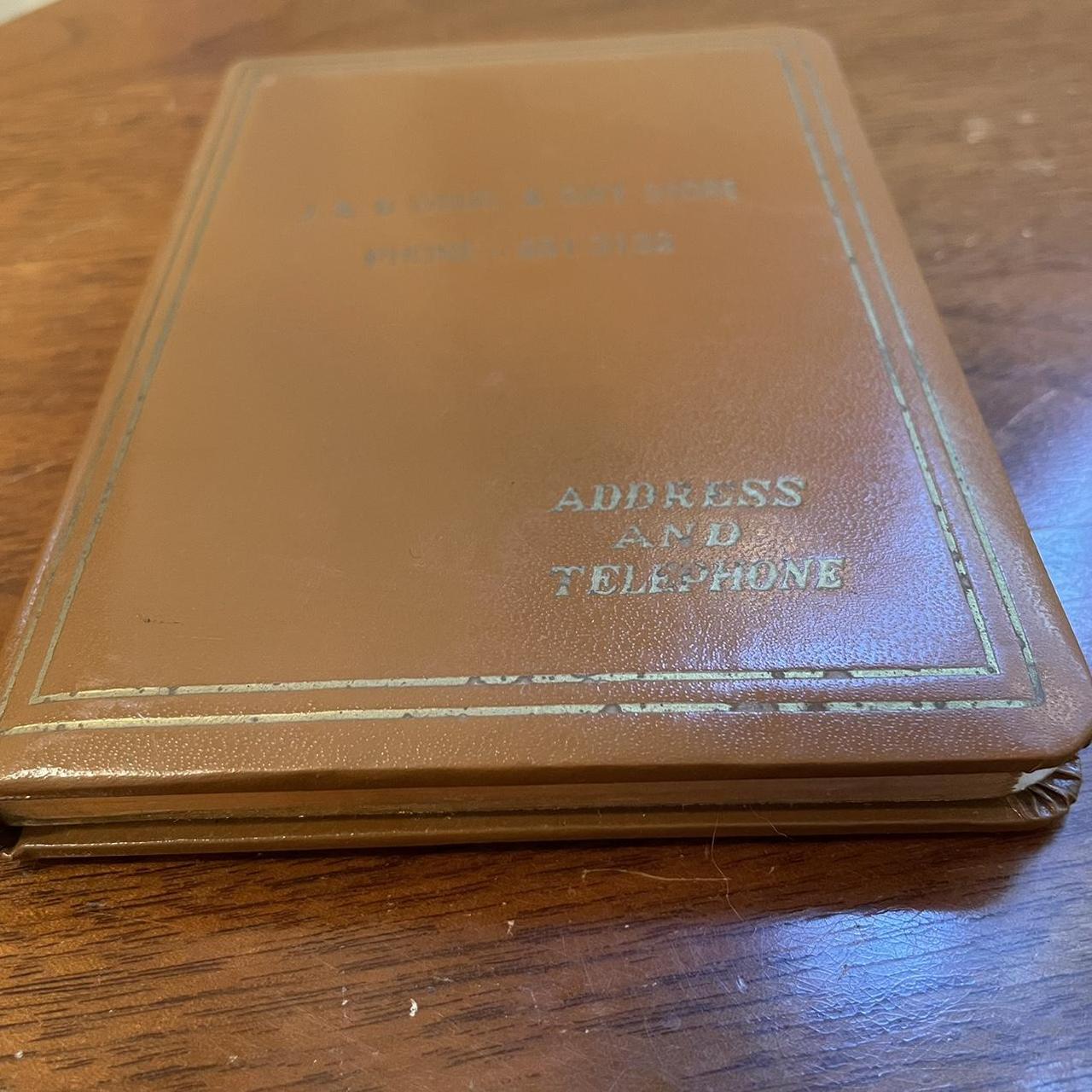 Unused vintage address book, faux leather, from the... - Depop