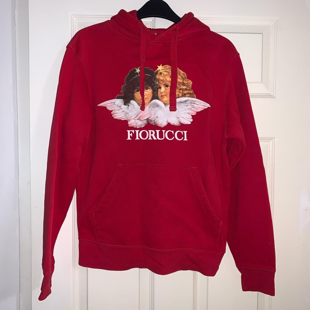 Fiorucci xs vintage red angels hoodie! On the... - Depop