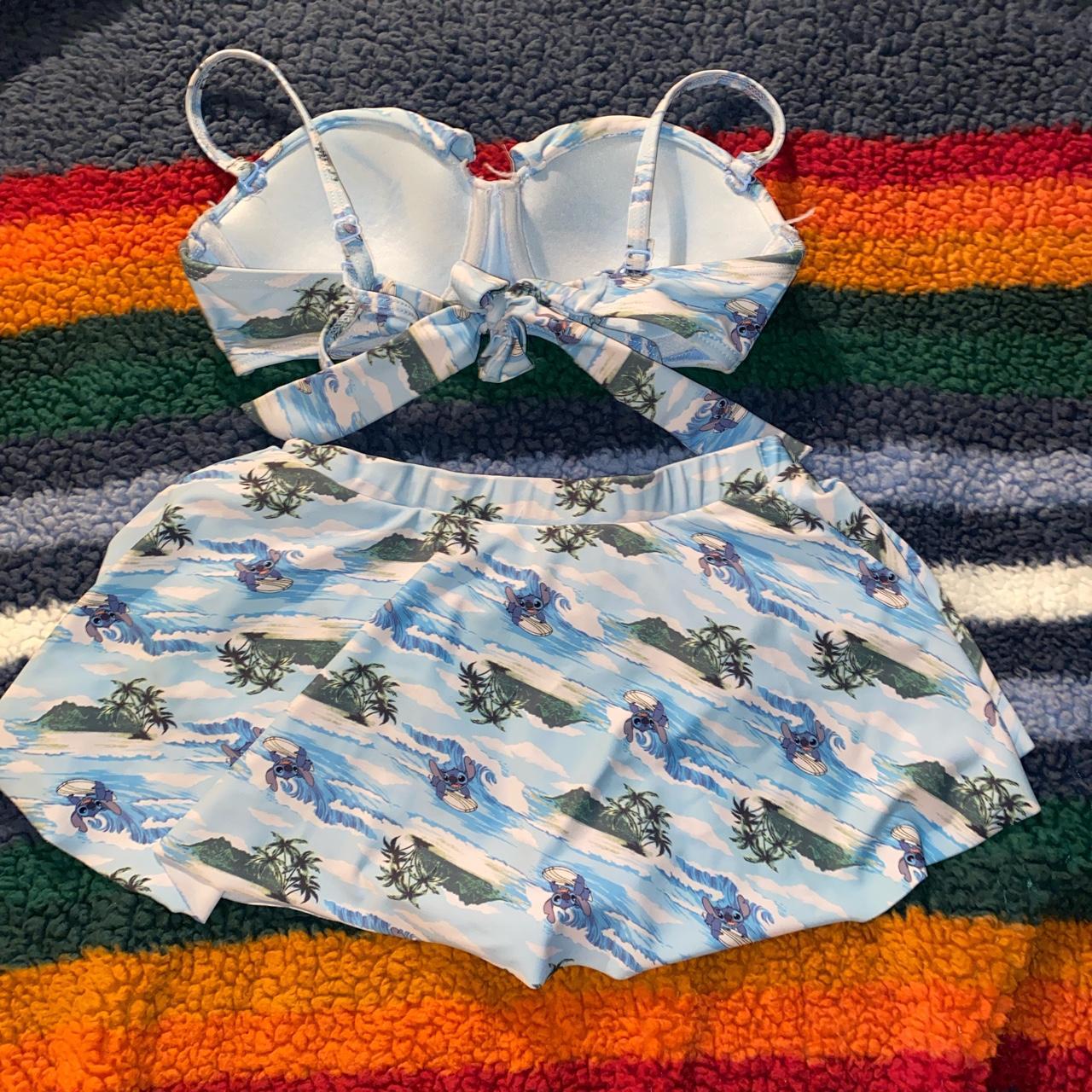 Stitch two piece swim suit from hot topic 2015 - Depop