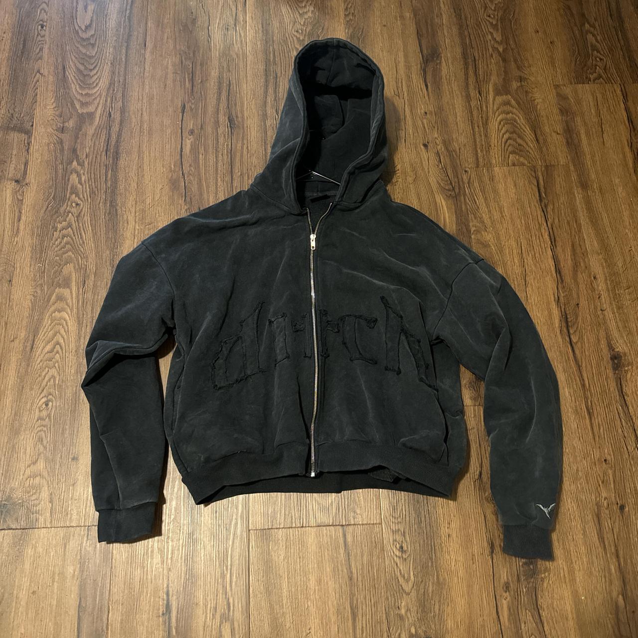 Black Ditch Arch Logo Zip Up Hoodie -Size Medium... | Depop