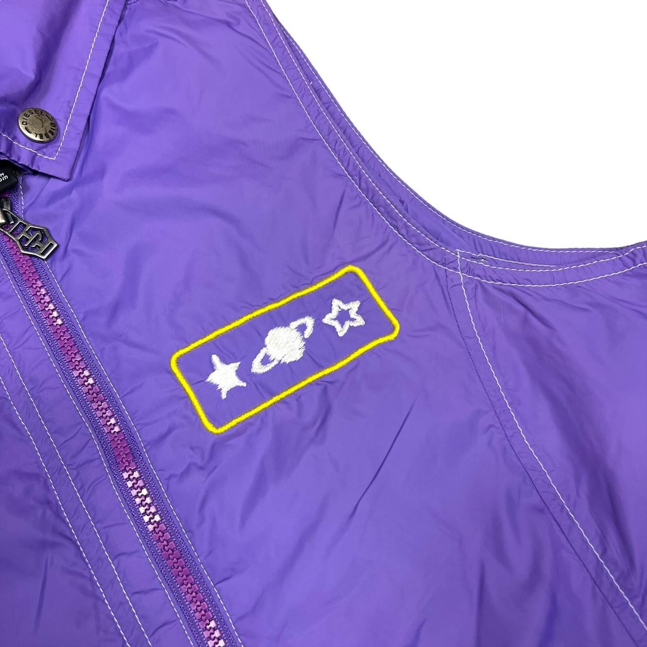 2000's Diesel Industry purple nylon vest Size S In... - Depop