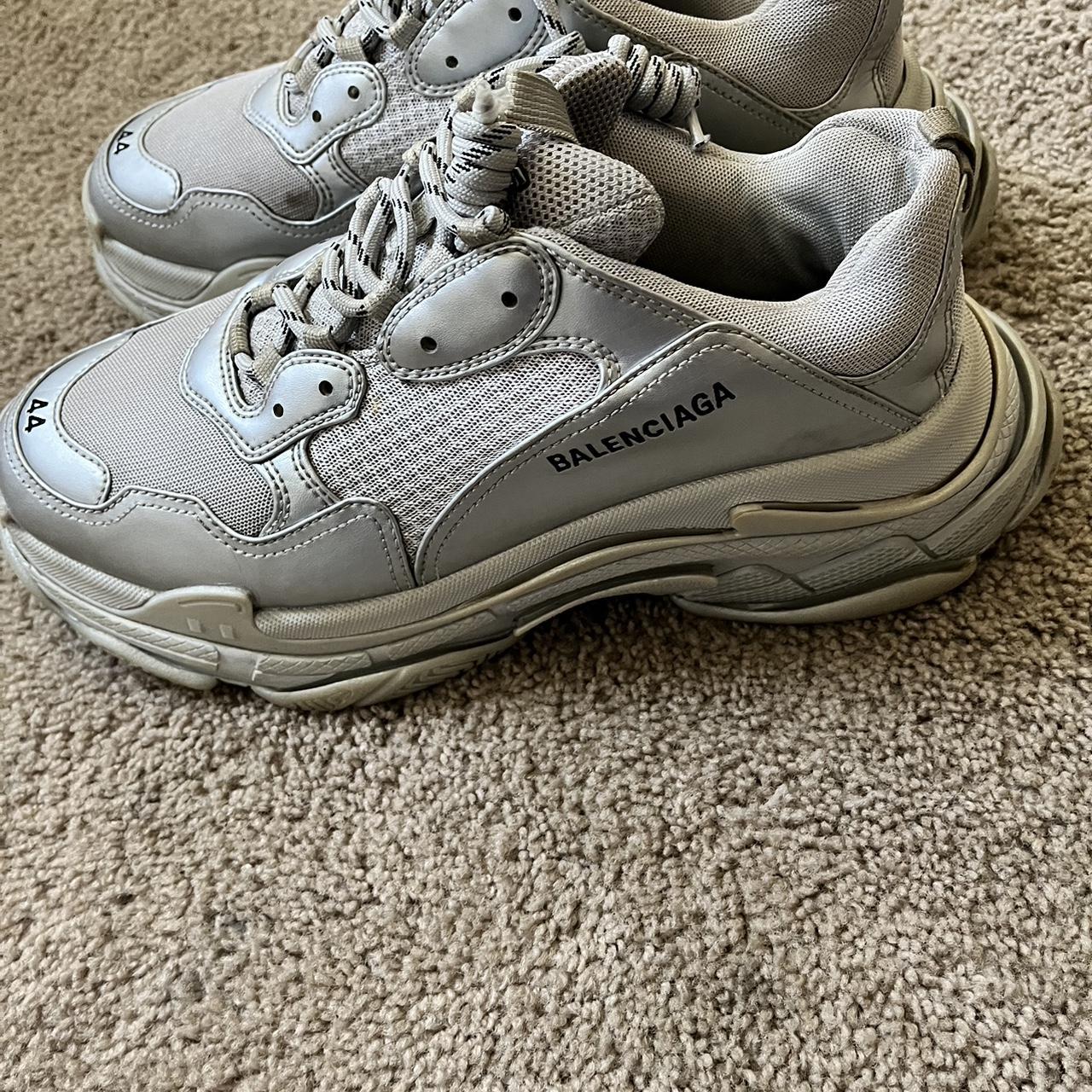 Silver/Grey Triple S Balenciagas Good condition we... - Depop