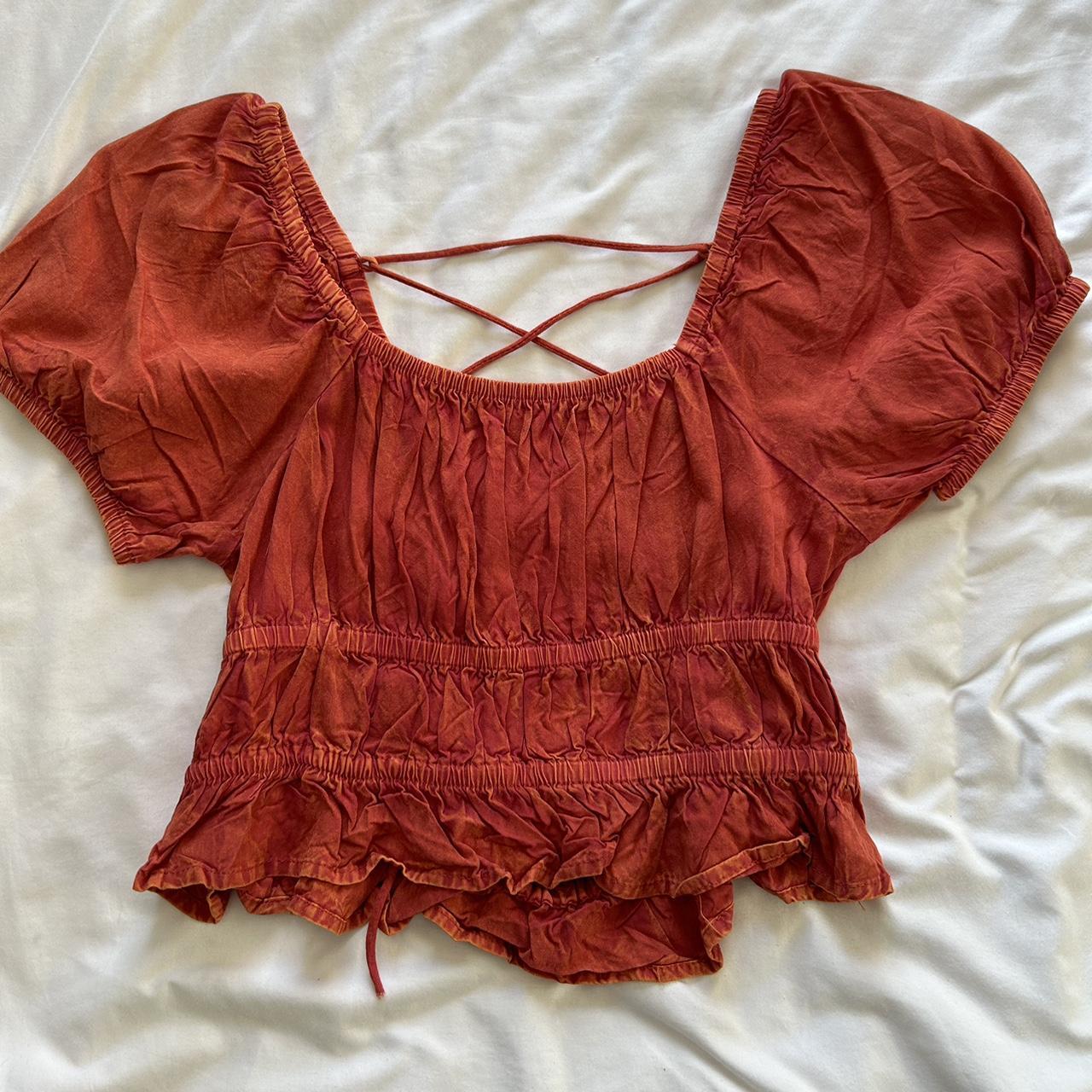 Boho cropped top! -never worn -size medium -no flaws - Depop