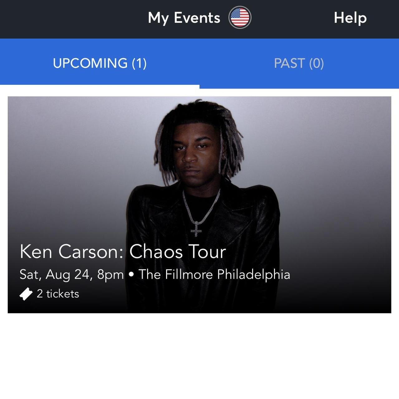 Ken Carson Chaos Tour tickets. 2x Philly. SOLD OUT!!! - Depop
