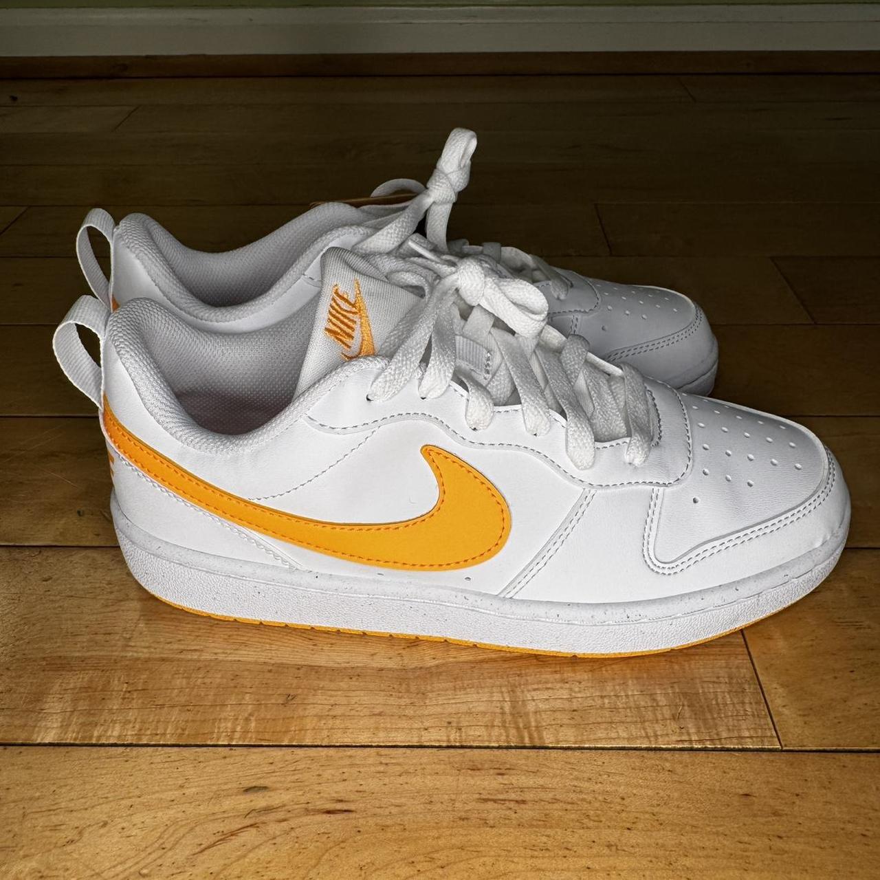 White and orange Nike Court Borough trainers #sneakers | Depop