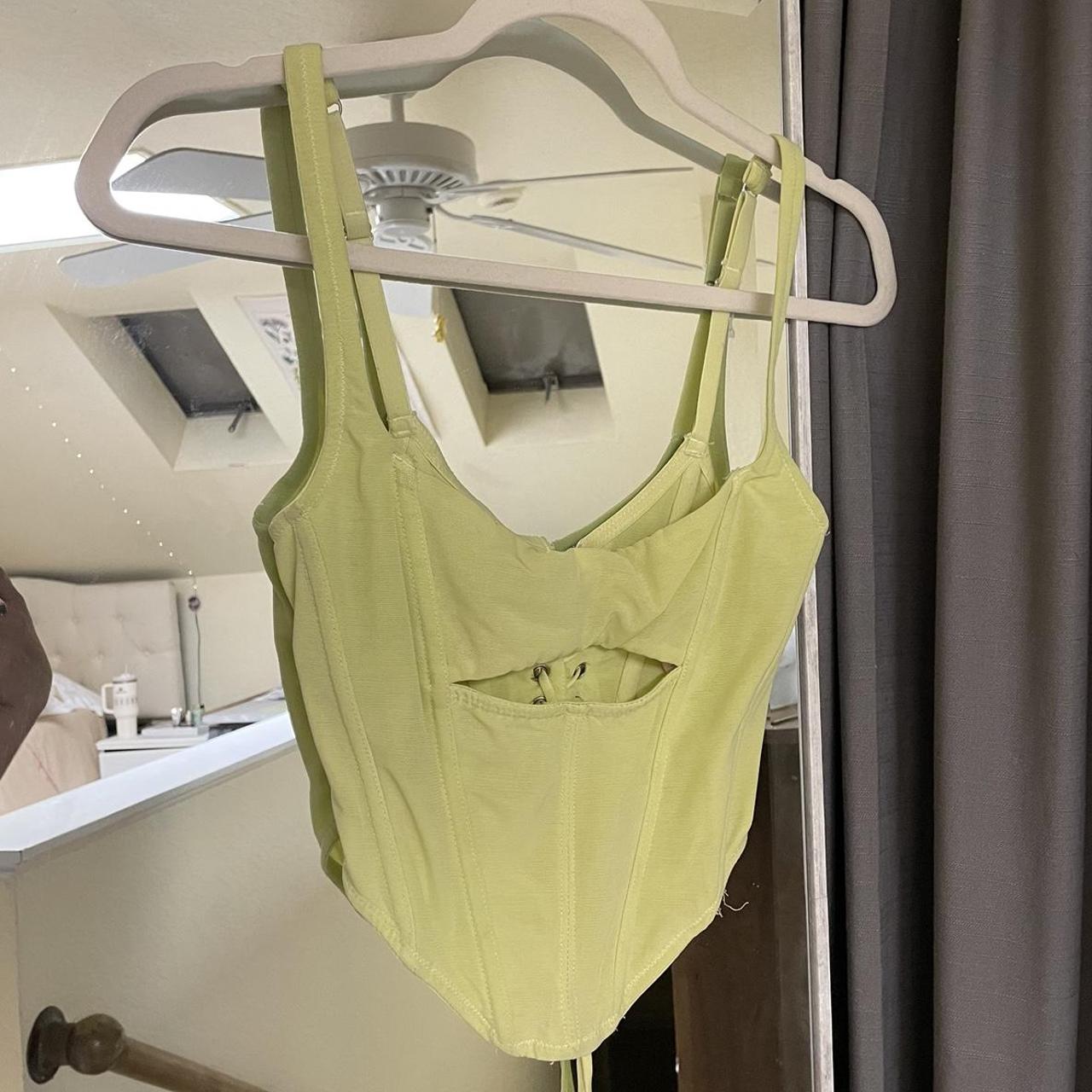 Urban Outfitters Corset Top Size Smalll Neon Depop