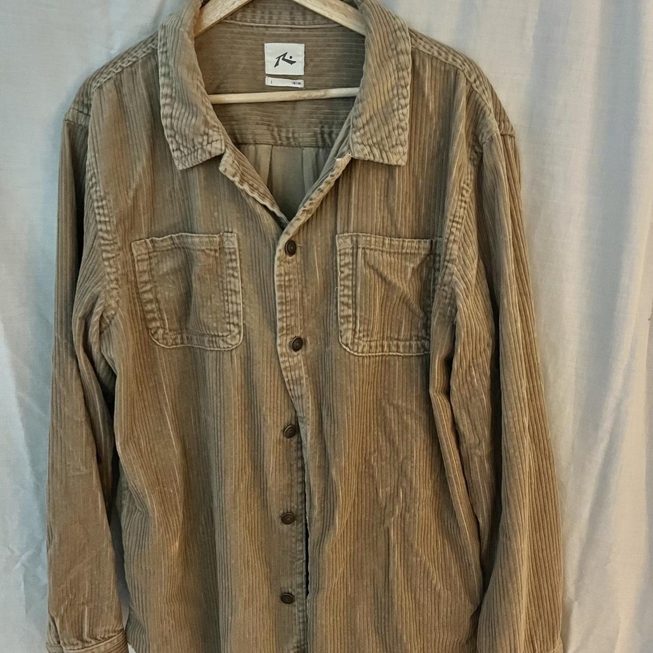 Rusty vintage corduroy collared shirt Size... - Depop
