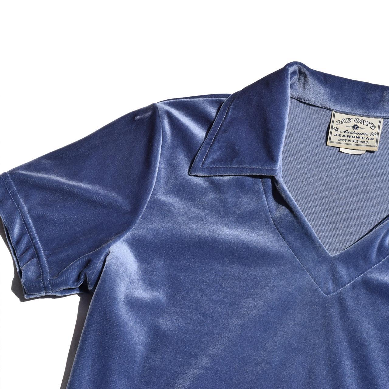 Y2k Velvet Polo Top By: Jay Jays - made in... - Depop