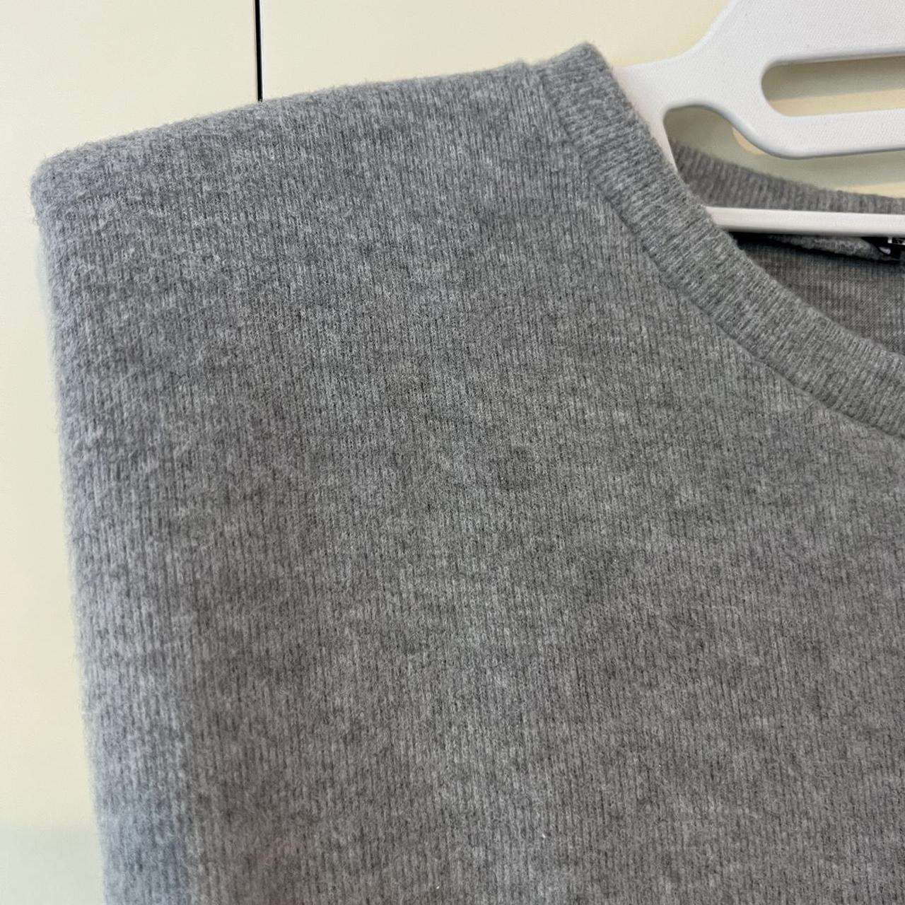 Zara grey soft boxy vest top with shoulder pads... - Depop