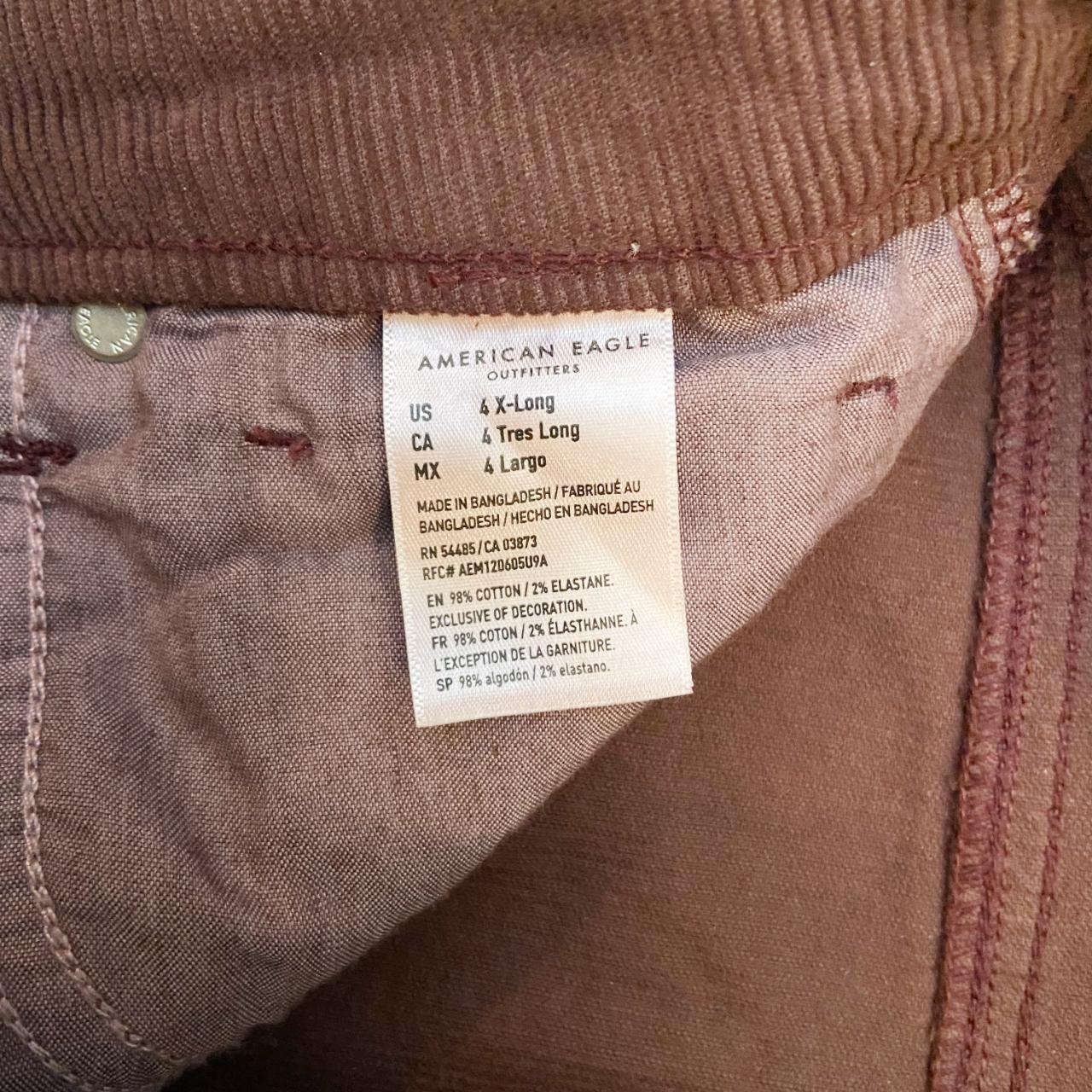 American Eagle Burgundy Corduroy Pants Waist:... - Depop