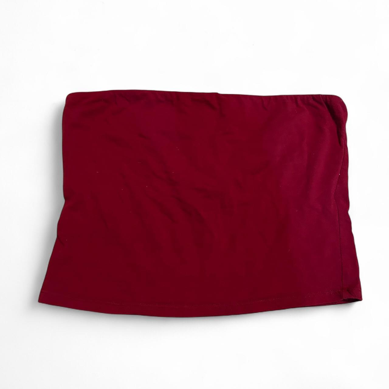 Burgundy Dark Red Crop Top from Zumies. Size X-Large... | Depop
