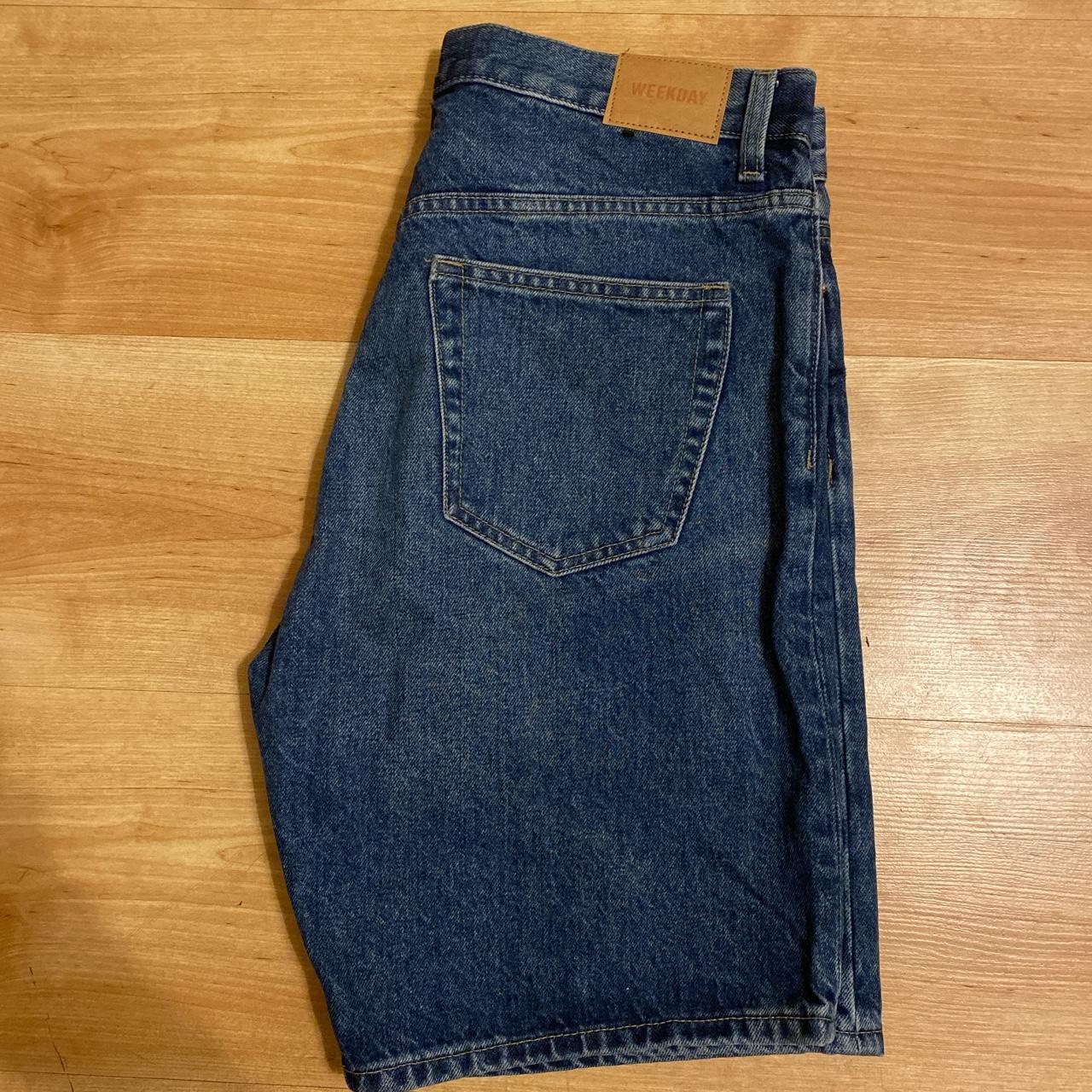 Weekday denim blue ‘space’ shorts, W29 - Depop