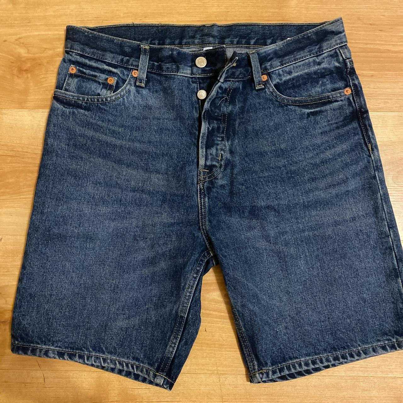 Weekday denim blue ‘space’ shorts, W29 - Depop