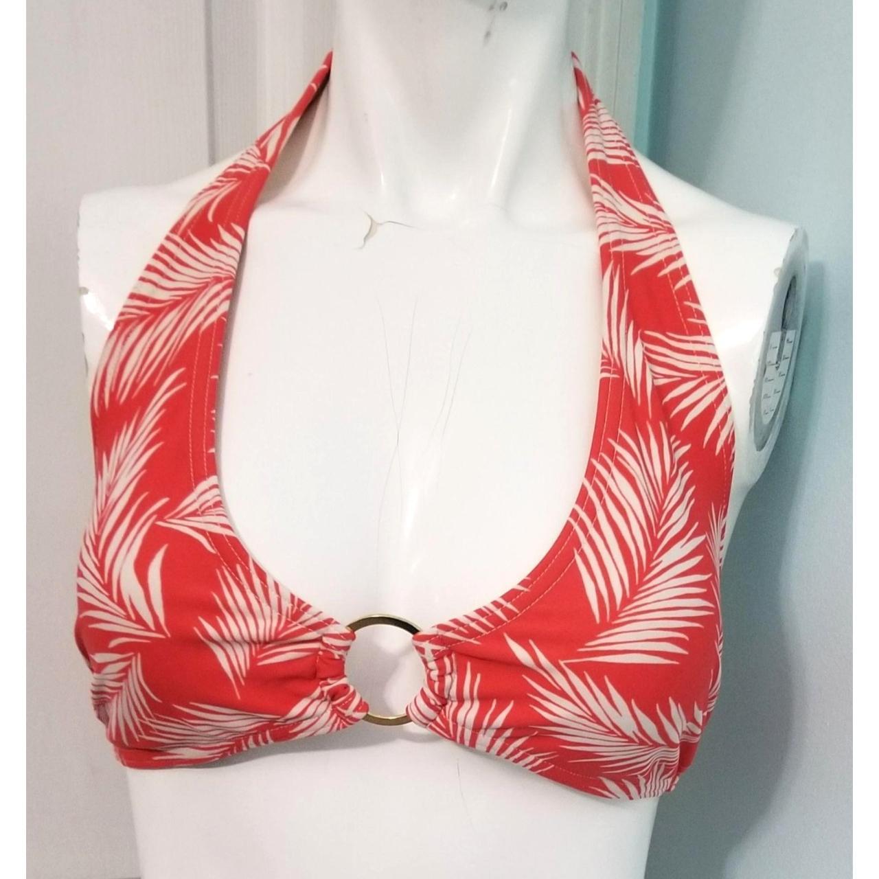 Gap Women's Orange and White Bikini-and-tankini-tops | Depop