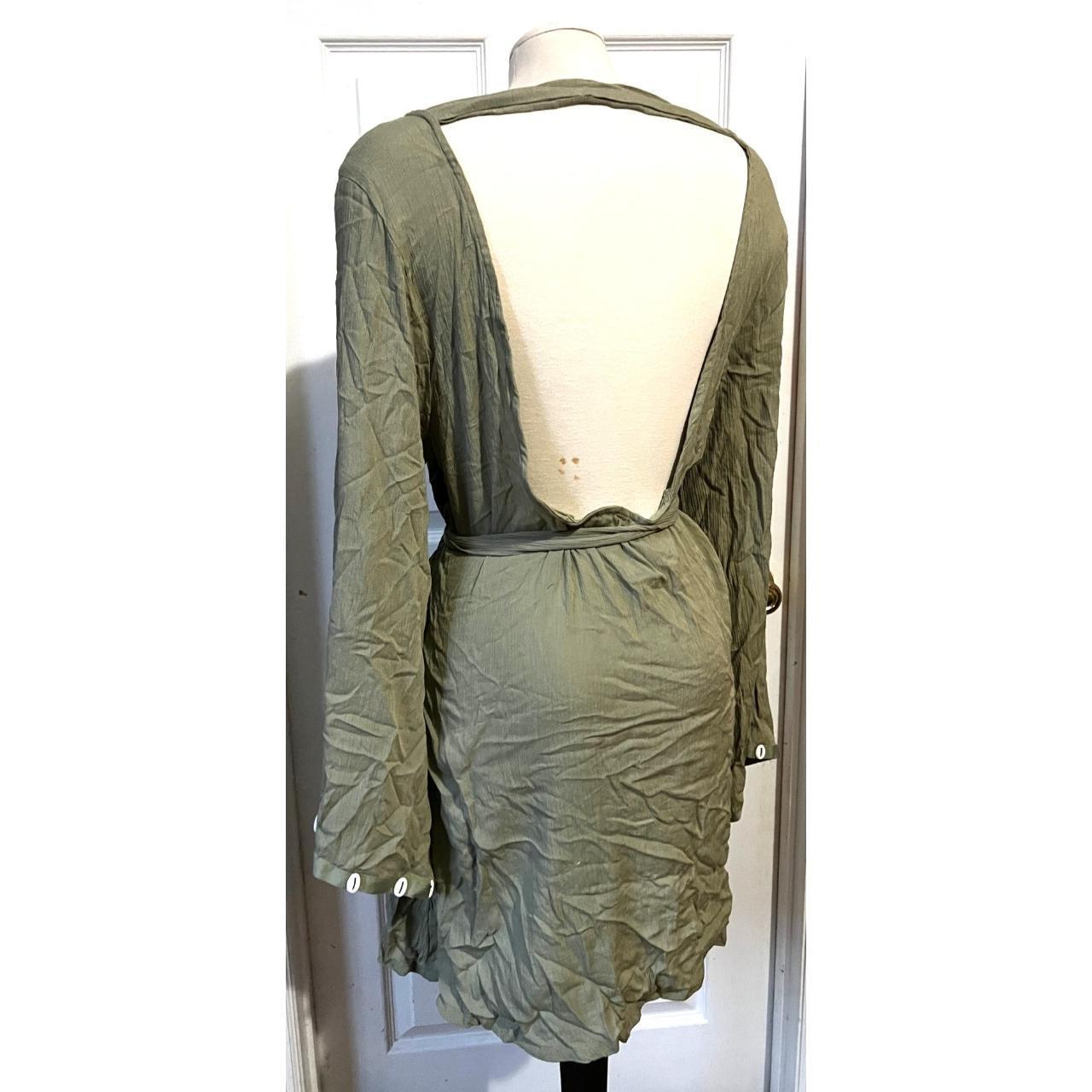 This is a New Green ASOS Sz 14 Swim Cover Robe with... - Depop
