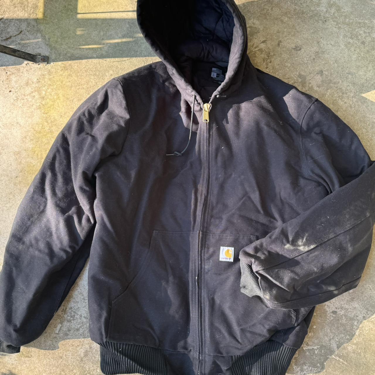 Black Carhartt Jacket -Tall Large Men’s -send... - Depop