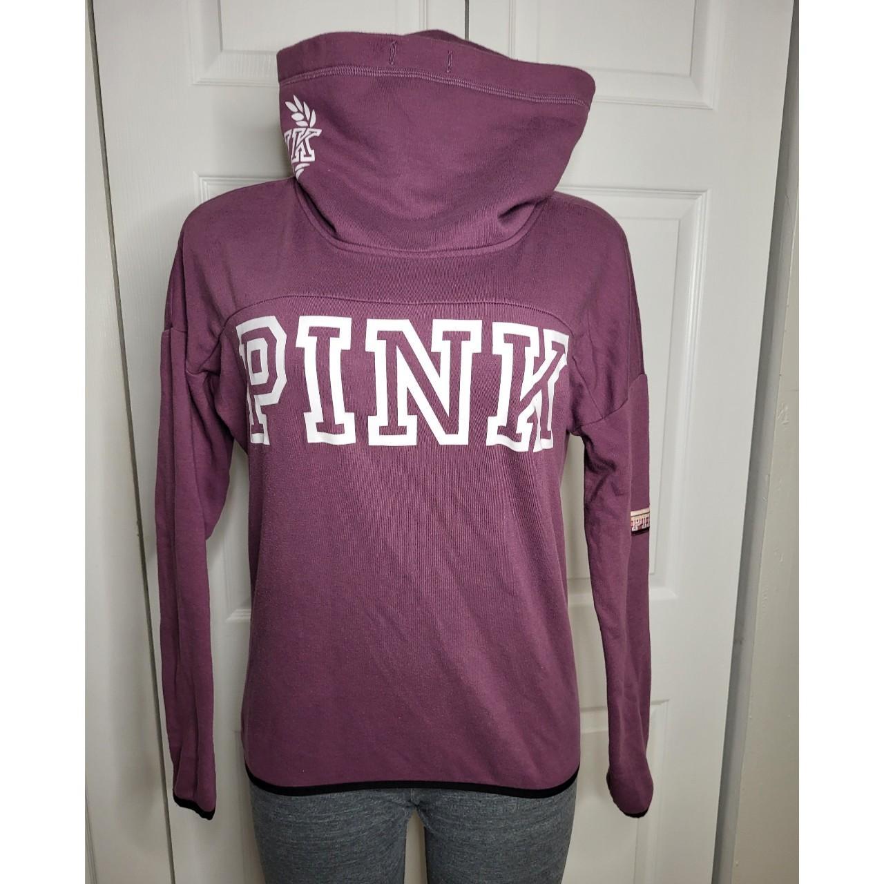 Victoria Secret Pink Cowl Drawstring Neck Pullover... - Depop