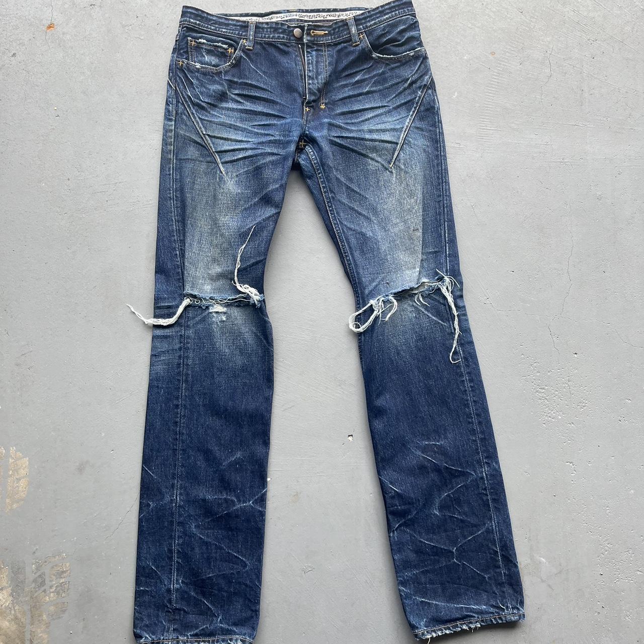 Number (N)ine Men's Blue Jeans | Depop