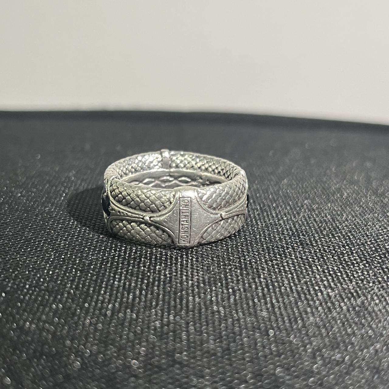 Konstantino sterling silver dragon armor ring with... - Depop
