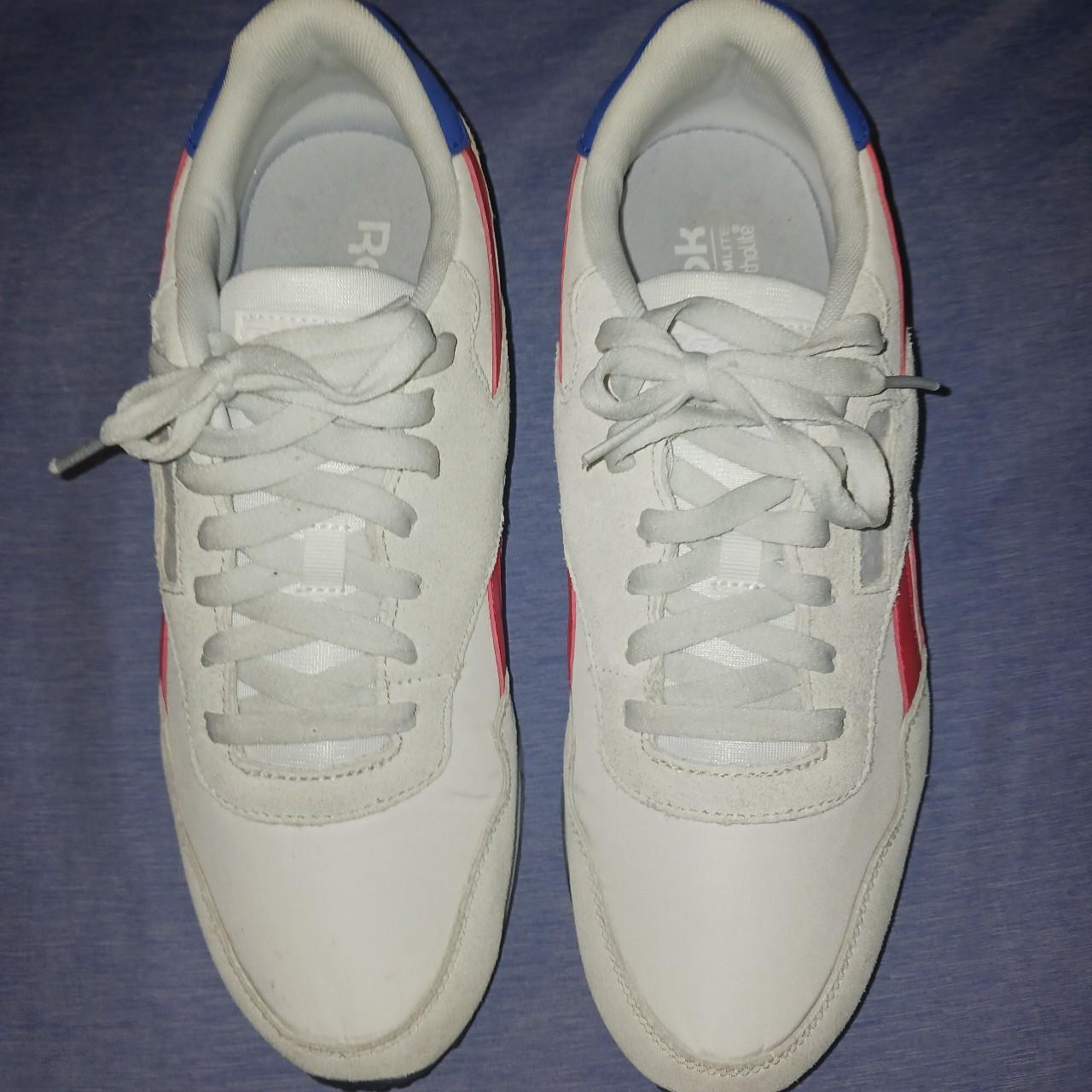 Reebok Men's Red and Blue Trainers | Depop