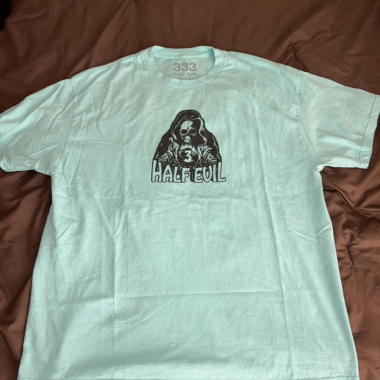 HALF EVIL TEE SIZE XXL SHIRT IS COSMETICALLY PRICED - Depop