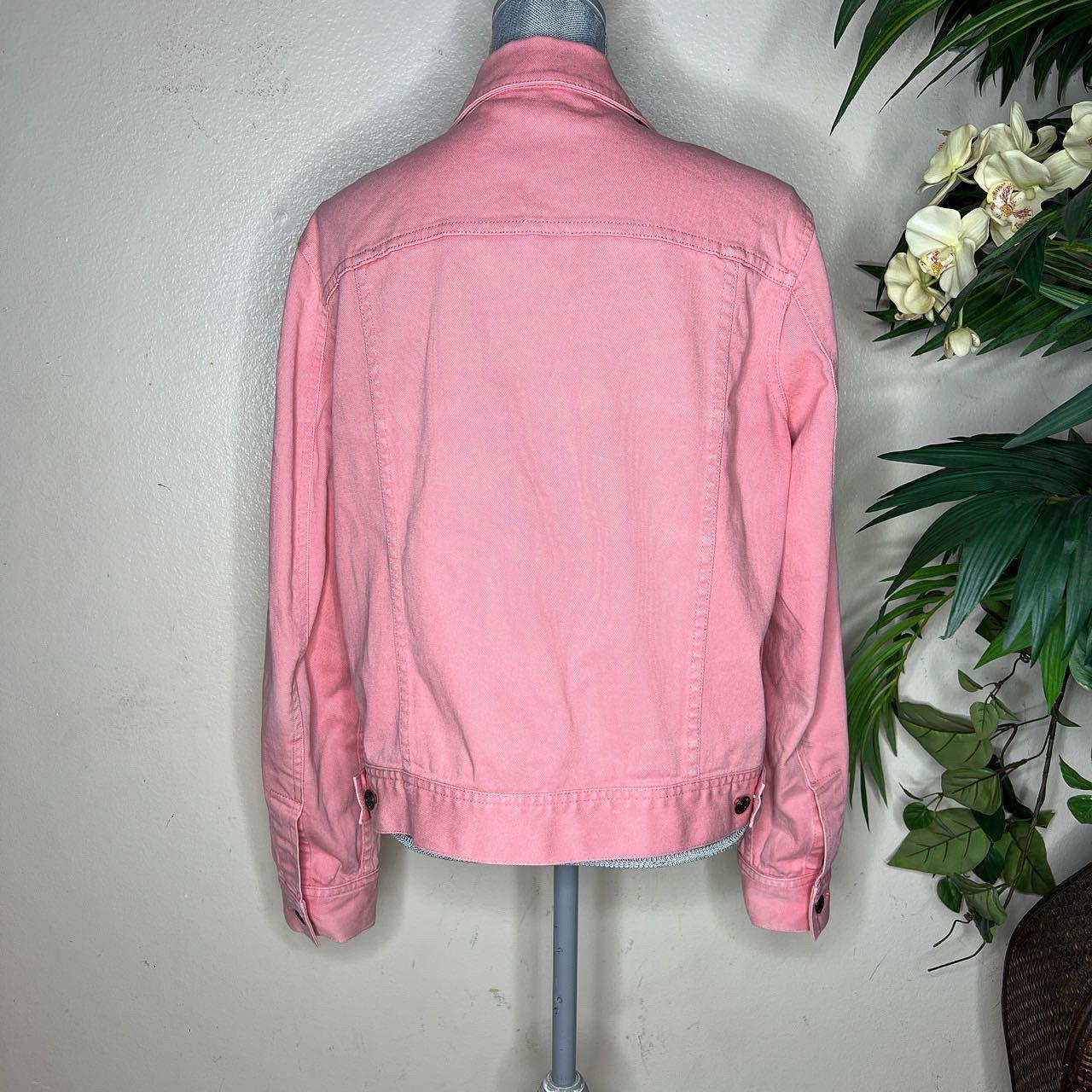 Vintage pink denim jacket • Brand is Charter Club... - Depop