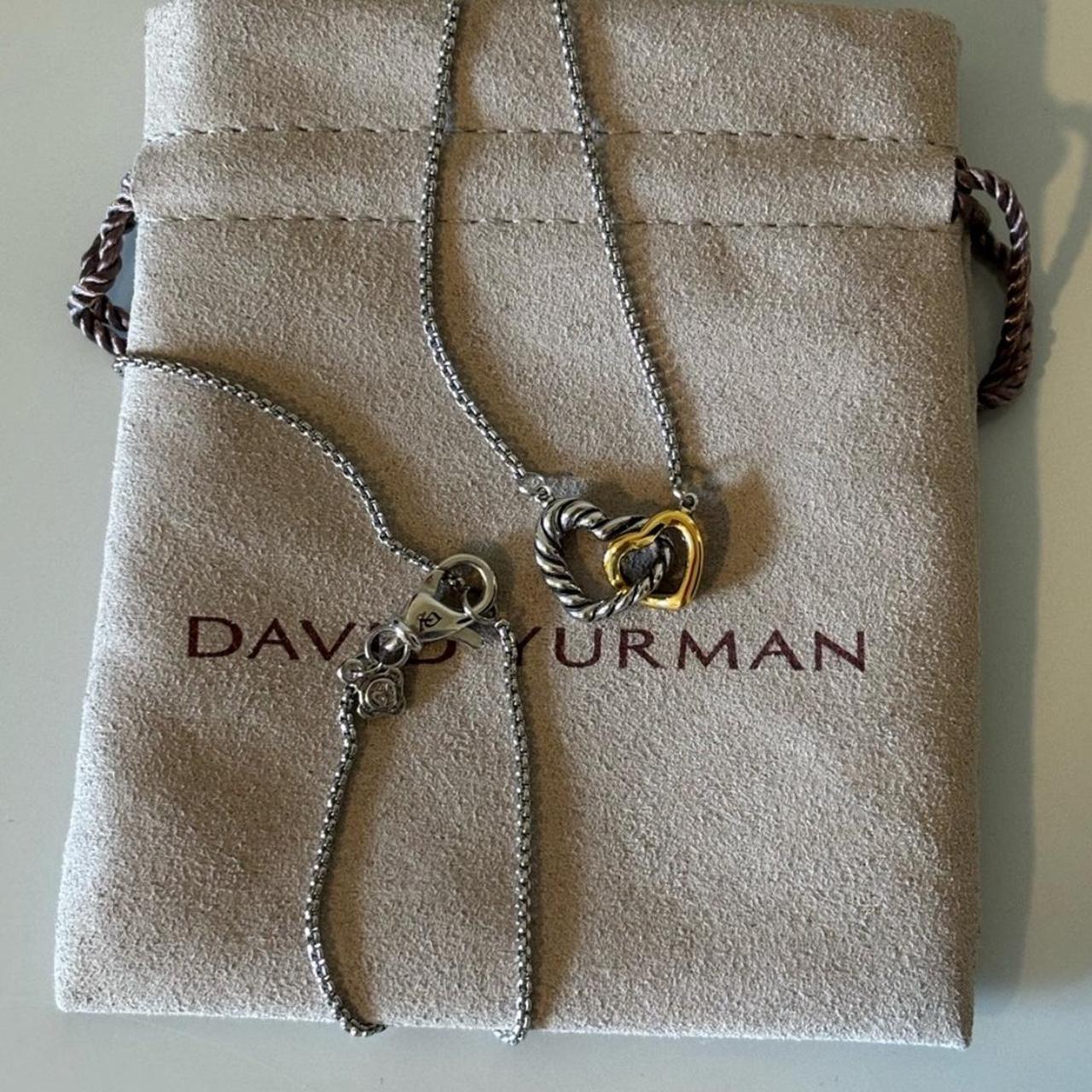David Yurman heart necklace in silver and gold. In... | Depop