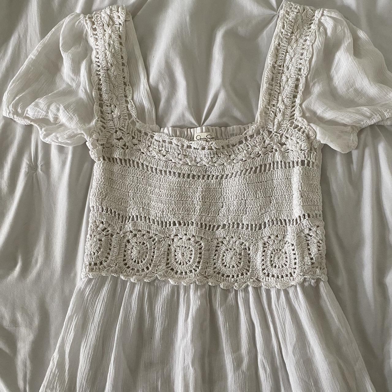 Jessica Simpson white dress reminds me of fearless... - Depop