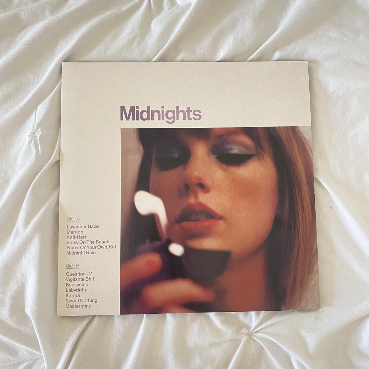 taylor swift midnights album purple marble vinyl... - Depop