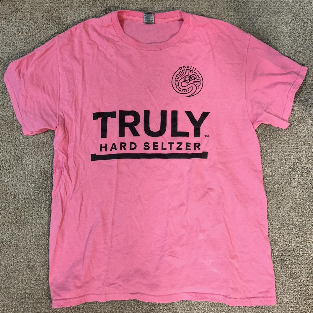 truly hard seltzer tee in bubblegum pink 🎀 - Depop