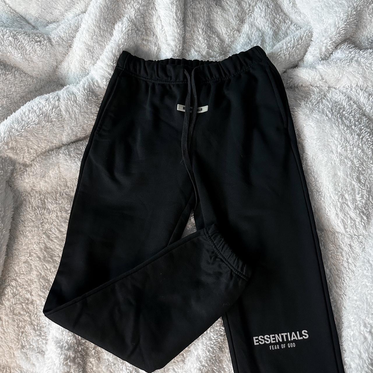 Essentials Men's Black and Grey Joggers-tracksuits | Depop
