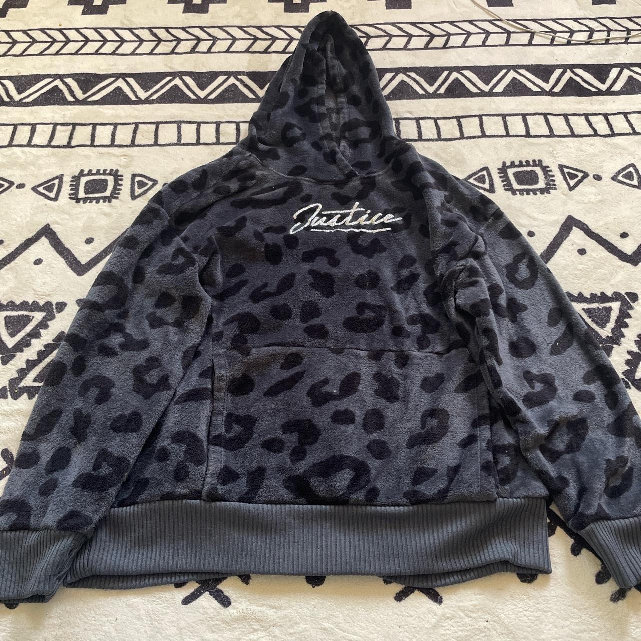 Vintage Justice cheetah print hoodie - Depop