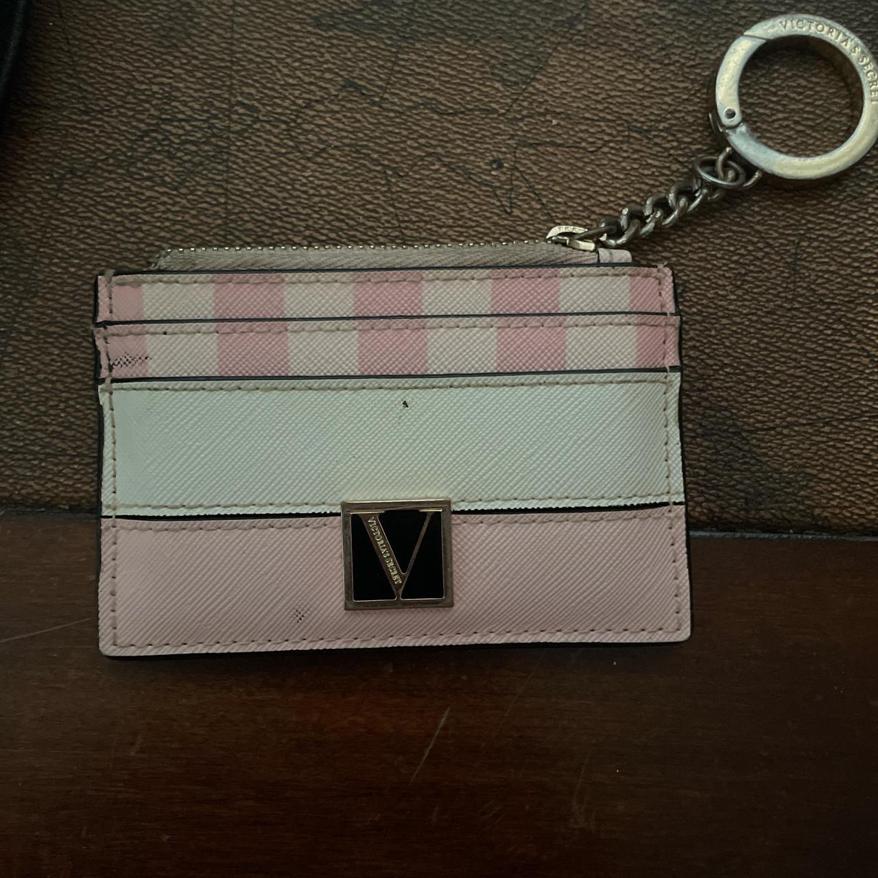 Pink and white Victoria's Secret card holder... | Depop