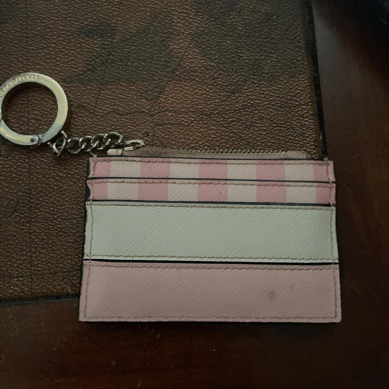 Pink and white Victoria's Secret card holder... | Depop
