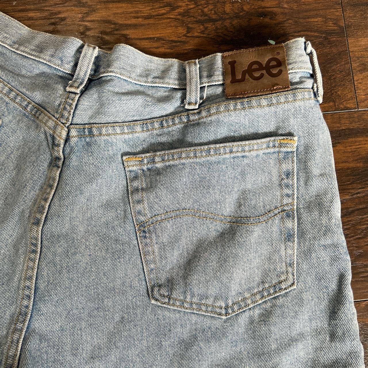 lee jorts in great condition size 38 13 inch rise... - Depop