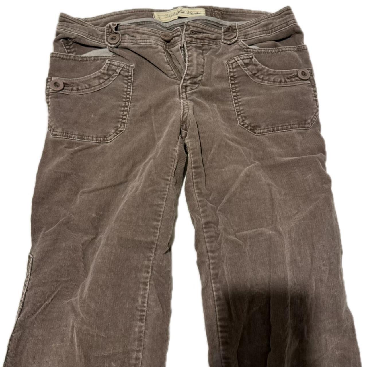 Low rise brown corduroy pants #pants #corduroy... - Depop