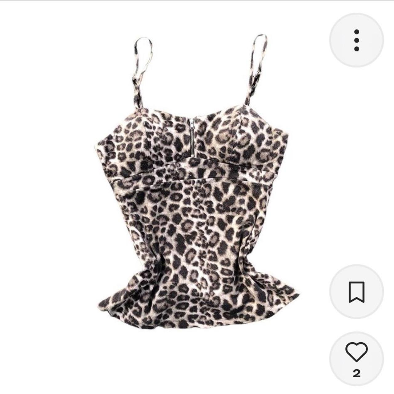 Repoppp!!! Leopard print gyaru bodice tank top !... - Depop