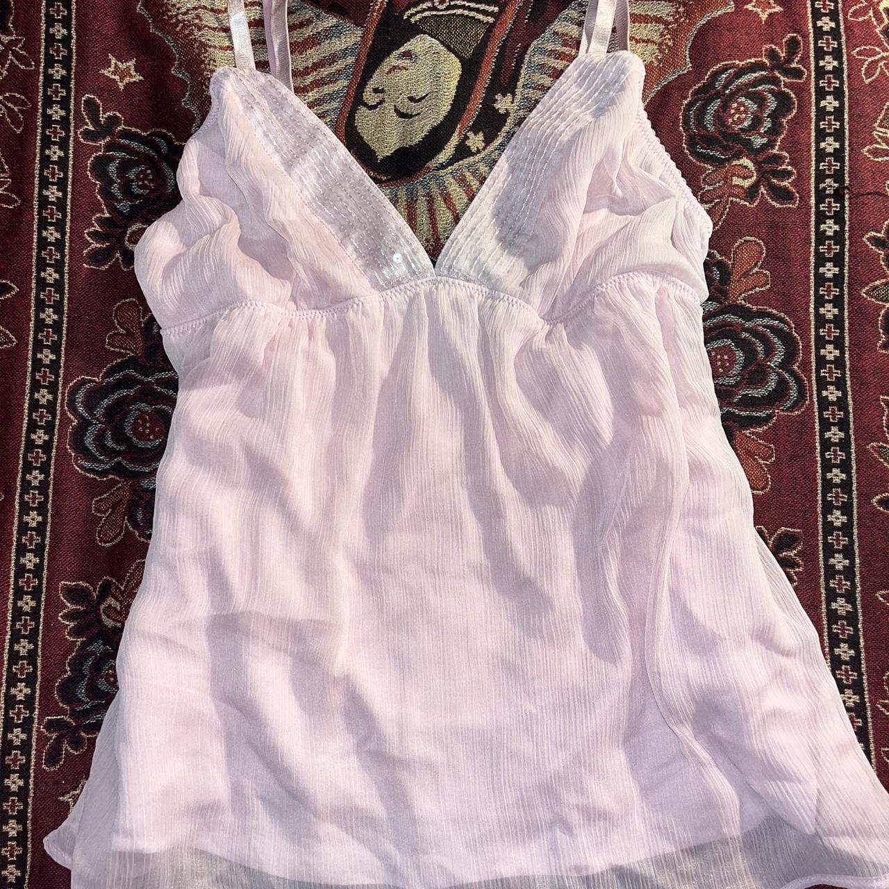 Baby pink cami babydoll tank top.... | Depop
