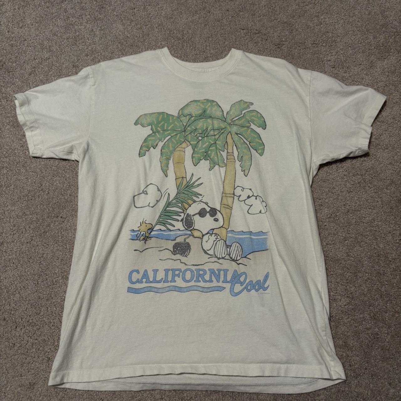 size: oversized S Off White Peanuts Snoopy... | Depop