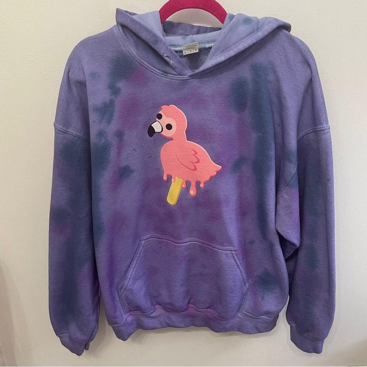 Flamingo YouTuber Hoodie Popsicle Bird Tie dye... | Depop
