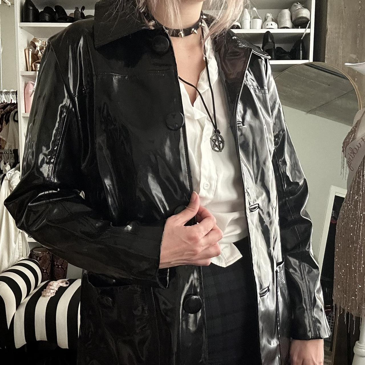 ON HOLD PLZ DO NOT BUY!!!!! Black 90s PVC... - Depop