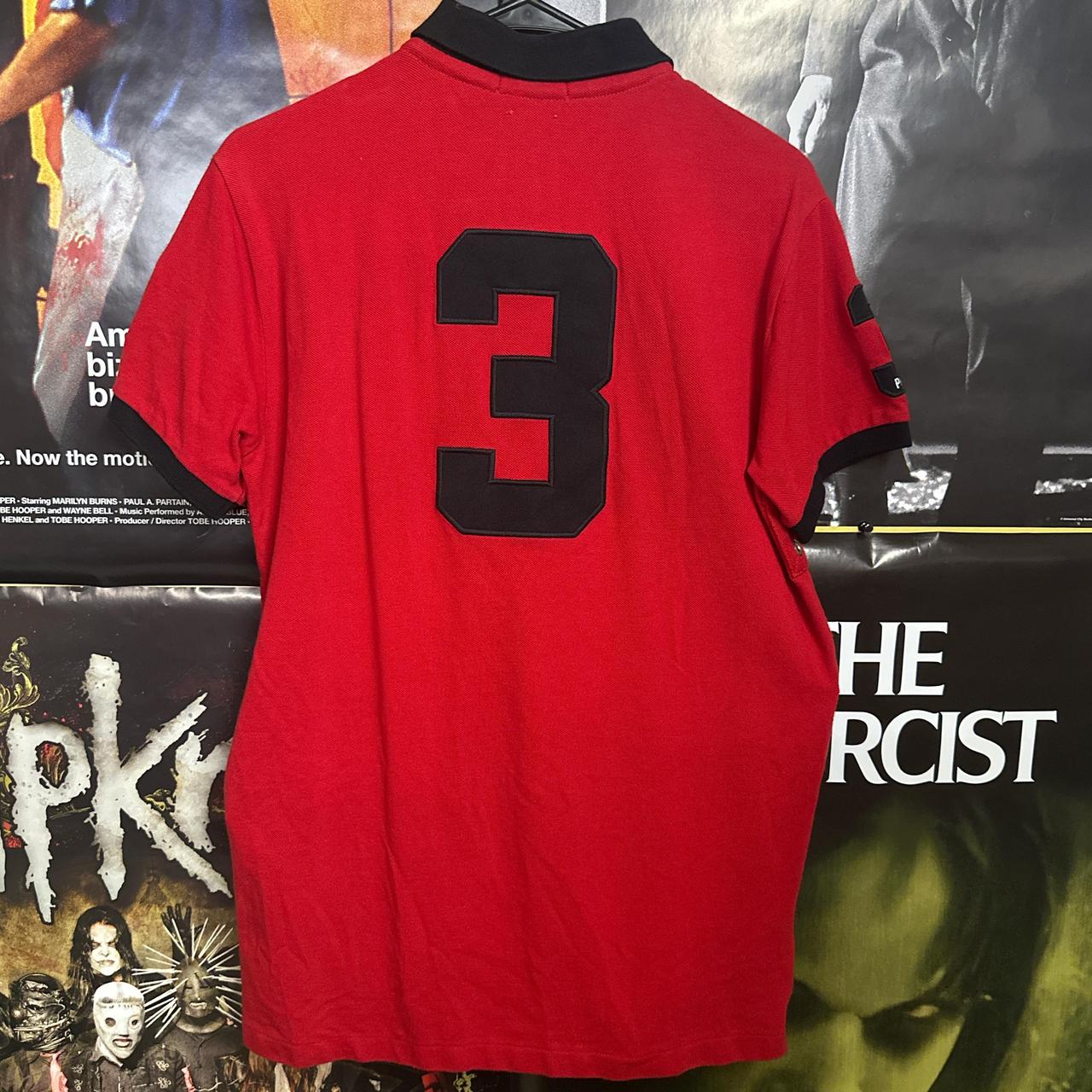Red Polo Ralph Lauren Chicago polo shirt... | Depop