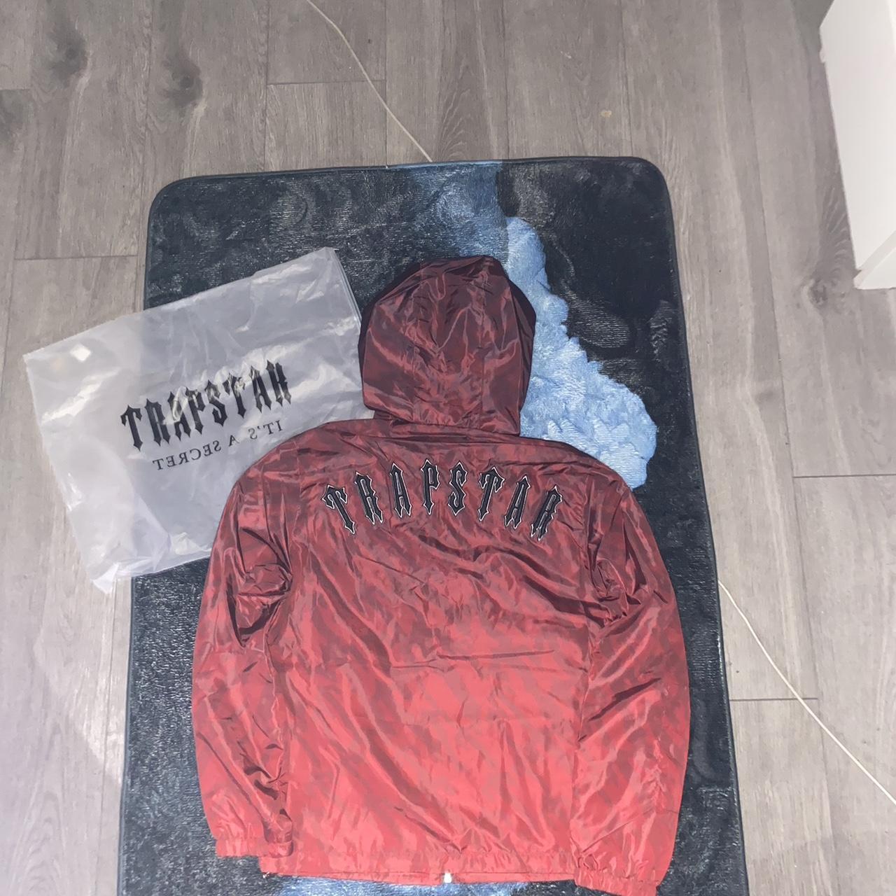 Trapstar windbreaker (gradient red) Size: Small - Depop