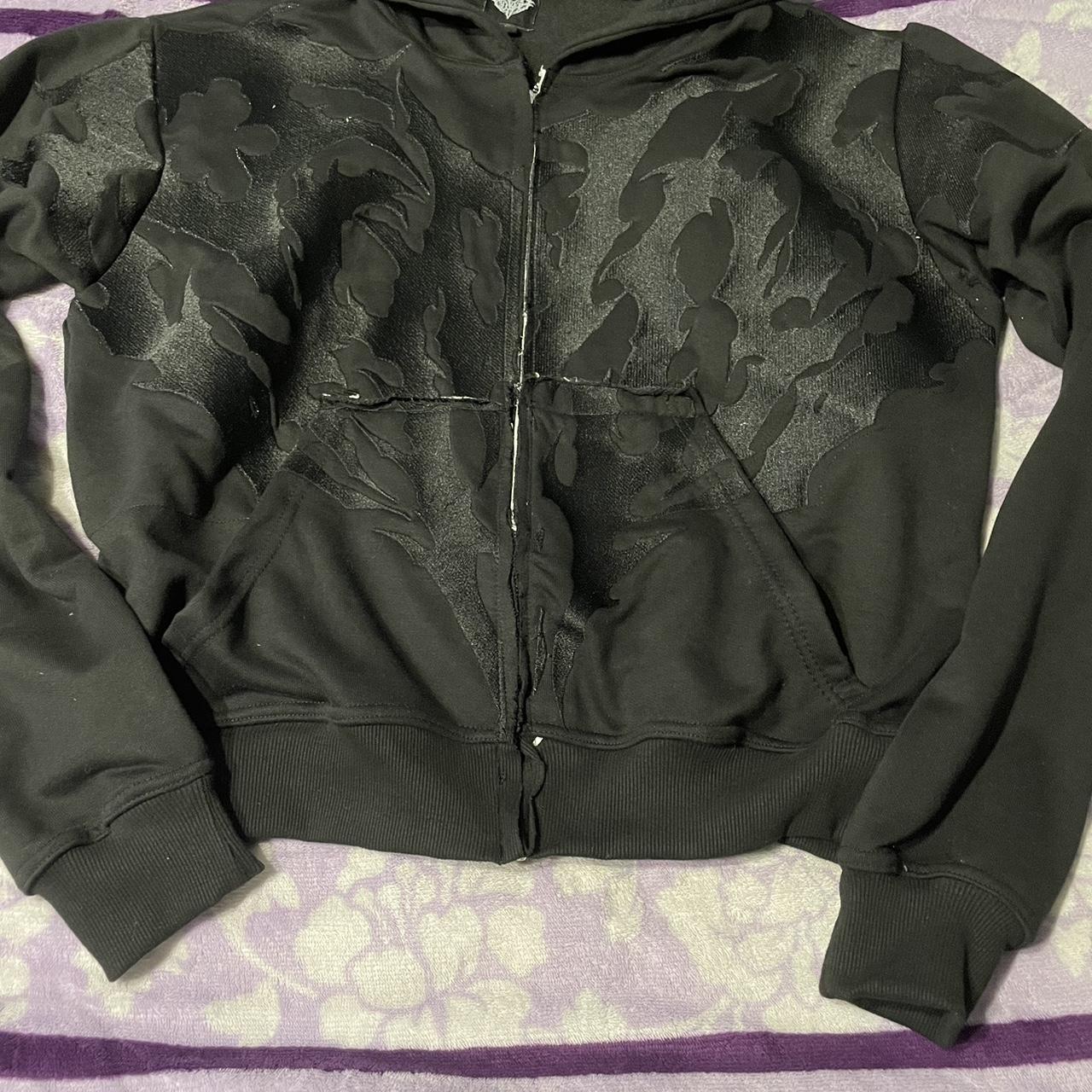 Pholoh opium black zip-up Big hood Large... - Depop