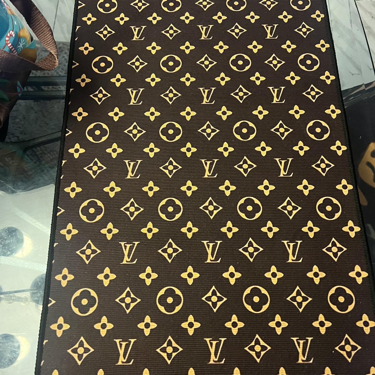 New LV monogram brown and gold rug | Depop